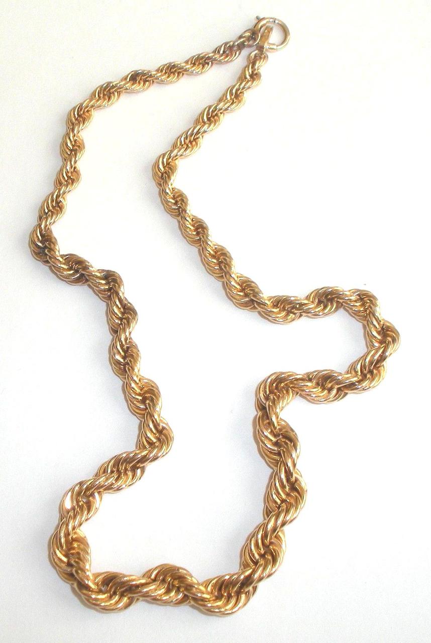 12k Gold Filled Graduated Rope Chain Necklace 33 4gr 12k Gold Filled Graduated Rope Chain Necklace 33 4gr